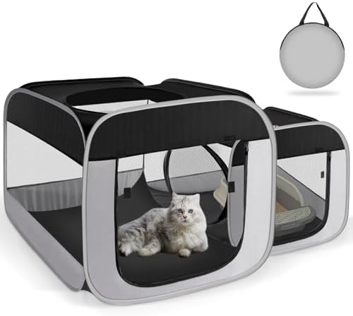 Tailtastic Large Cat Playpen with Separate Areas,Outdoo&Indoor Cat ...