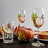 Amazon.com | LYFJMUS 2 Pack Hand Painted Pumpkin Fall Thanksgiving Wine ...