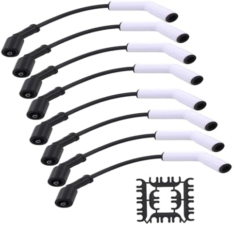 Amazon.com: MOTOKU 8mm Ceramic Boot Spark Plug Wire Harness Set 9070C ...