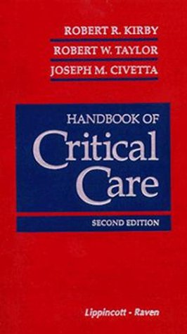 Handbook of Critical Care: 9780397515974: Medicine & Health Science ...