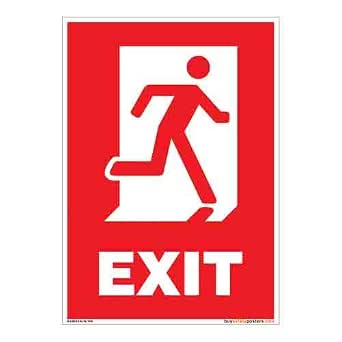 buysafetyposters.com - Exit Safety Sign In English - Flex - (Portrait ...