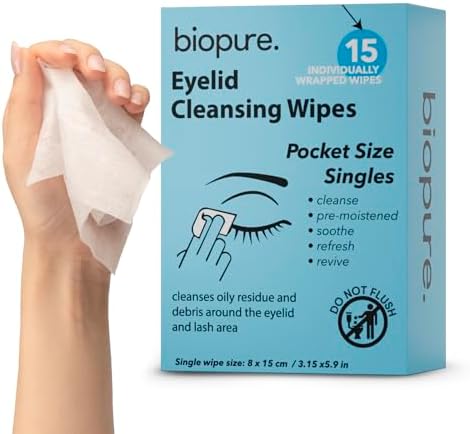 Amazon.com: Biopure Eyelid Cleansing Wipes for Dry Eyes – 15 ...
