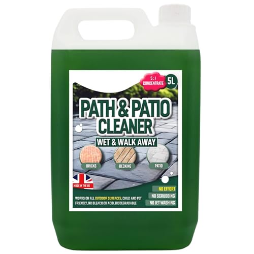 5 Litre Patio & Path Cleaner Fluid Green Staining Remover Cleaning ...