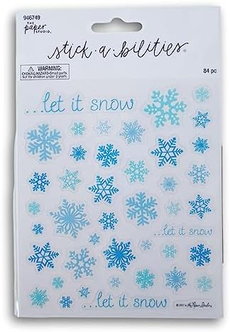 Amazon.com: Snowflakes Let it Snow Christmas Stickers for Journaling ...