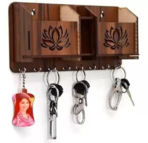 Swastik Sales Wooden Home Wall Mount Key Holder | Hanging Key CHABI ...