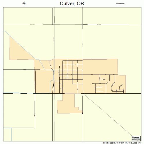 Amazon.com: Large Street & Road Map of Culver, Oregon OR - Printed ...