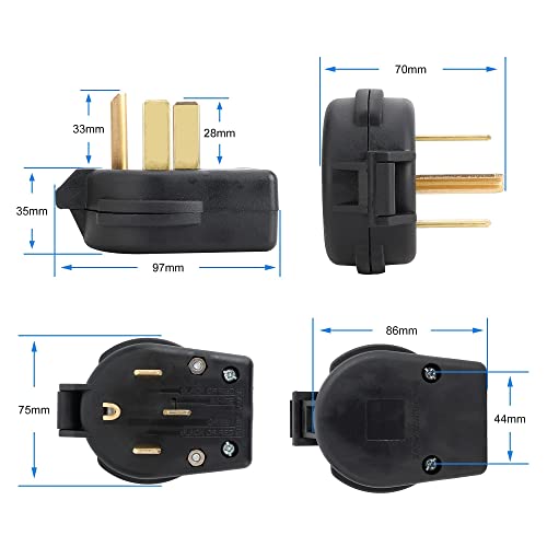 Snapklik.com : Bestarc 50A Power Plug NEMA 14-50P 50Amps 250V Power ...