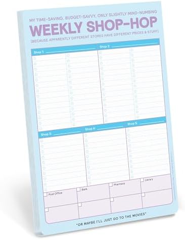 Amazon.com : Knock Knock Weekly Shop-Hop Shopping List Pad with Magnet ...