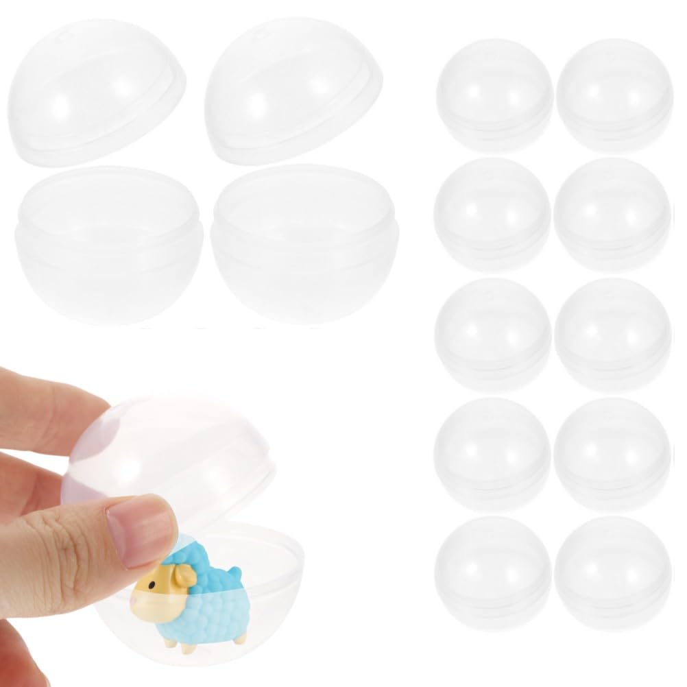 Amazon.com: 50pcs Clear Fillable Balls for, Transparent Plastic Round ...