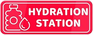 Amazon.com : Hydration Station Sign, 10X3 Inch Self Adhesive Sign For ...
