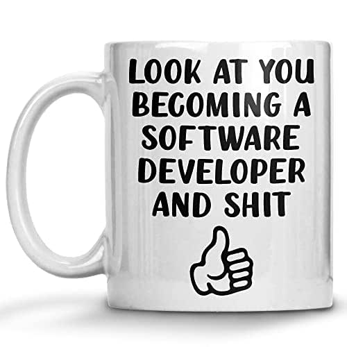 Amazon.com: Look At You Becoming A Software Developer Coffee Mug, Programmer Mug, Funny ...