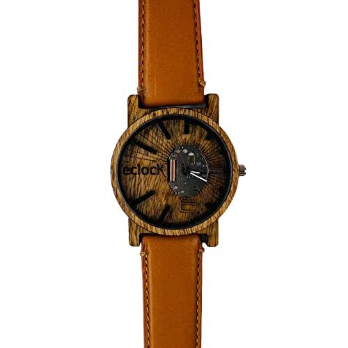 Reloj de Madera Personalizado para caballero - Modelo VISIBLE DARK 45mm Diámetro; (Detalle Negro ...