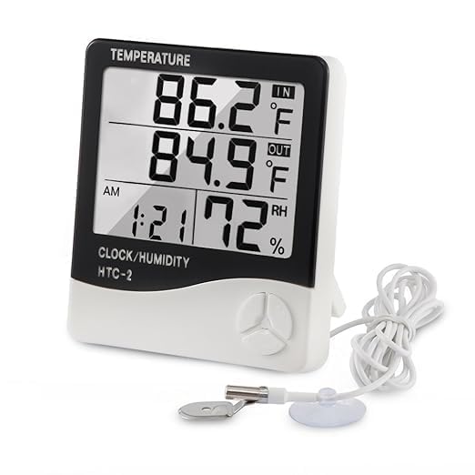 BEATSC Humidity Meter HTC-2 With Probe Thermometer Hygrometer For All ...