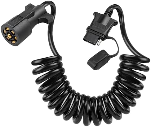 Amazon.com: Oyviny 7 Way RV Blade to 4 Way Flat Trailer Plug Adapter 7 ...