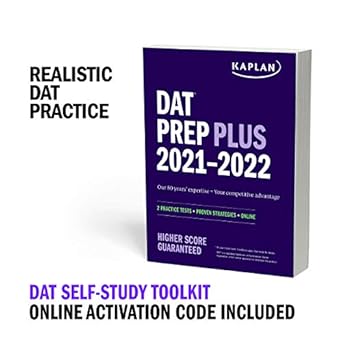 DAT Self-Study Toolkit 2021–2022: DAT Prep Plus Book + 4 Practice Tests ...