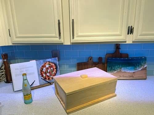 Amazon.com: Traditional Neapolitan Wood Dough Box Madia, (Size Large ...