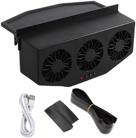 Ghjkldha Solar Car Exhaust Fan, Auto Cooling Ventilation Device, Usb ...
