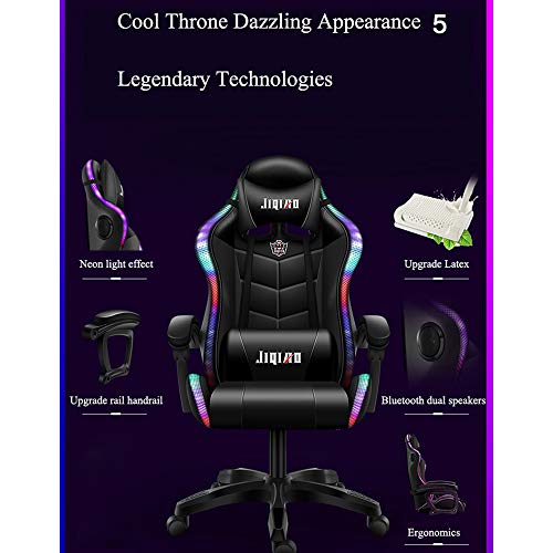 JW-YZWJ Ergonomic Gaming Chair with LED Lights - Shop UK