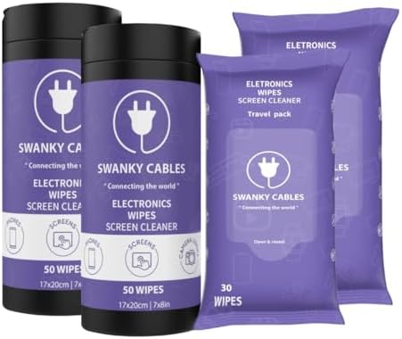 Amazon.com: Swanky Cables Screen Cleaner Wipes Bundle - Electronic ...