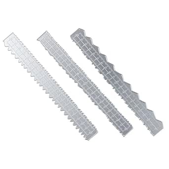 3x 20cm Irregular Wavy Line Jagged Deckle Edge Rulers for Tearing Paper ...