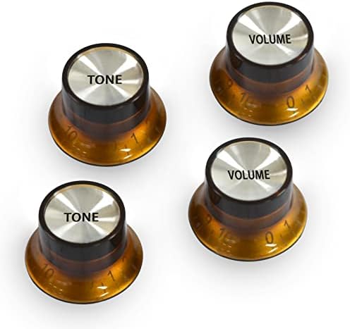 Amazon.com: Metallor Electric Guitar Top Hat Knobs Speed Volume Tone ...