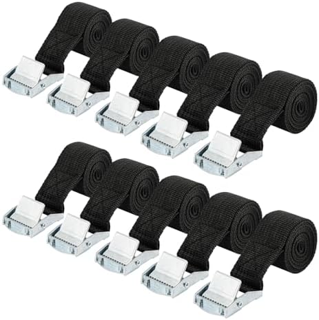 Behiruch Pack of 10 lashing straps, 25 mm x 1 m, short lashing straps ...