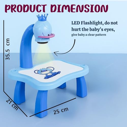 GRAPHENE Drawing Projector Table Set Blue Led Drawing Board for Kids ...