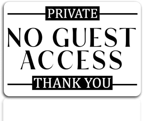 Amazon.com : PRIVATE NO GUEST ACCESS Sign for Business, Offices ...