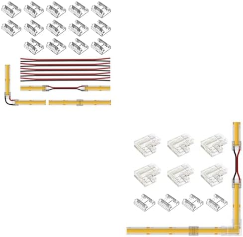 BTF-LIGHTING FCOB COB 10mm 0.39in Connector Kit, 2 Pin 10mm Transparent ...