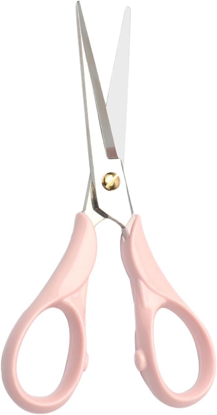 NatSumeBasics 6.5" Office Scissors Pink Craft Scissors Round Body All ...