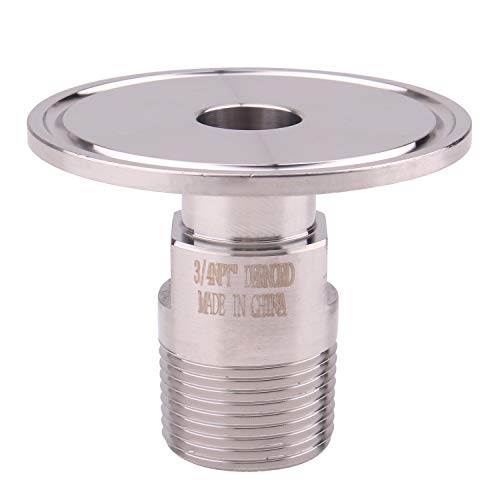 Snapklik.com : 2 Tri Clamp Adapter To 3/4 Inch MNPT Thread Ferrule ...