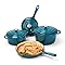 Amazon.com: Hisencn Enameled Cast Iron Cookware Set - 7 Piece Set of ...