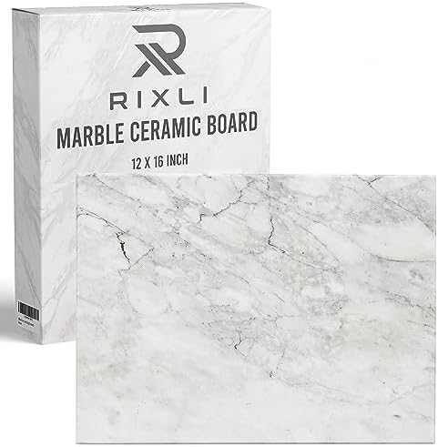 Amazon.com: Marble Cutting Board With Handle - 12x16 White Stone Board ...