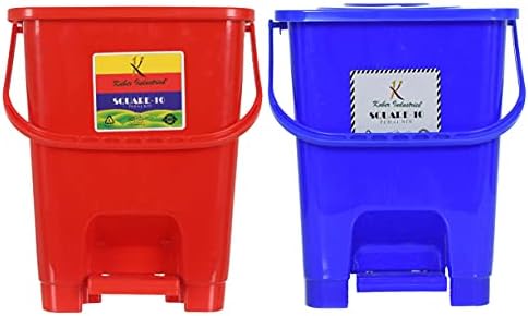 Nayasa 2-in-1 Pedal Dustbin- 19L (9.5 Each) | With Lid & Detachable Bin ...