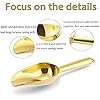 Amazon.com: Mini Ice Scoop Set of 4, E-far 3 Ounce Gold Stainless Steel ...