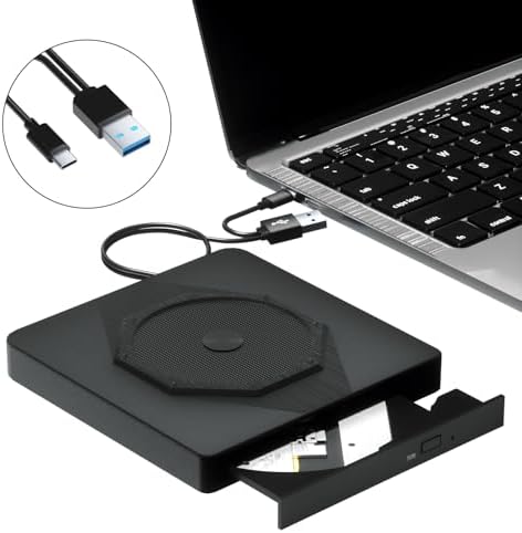 Amazon.com: SUIDEK External CD DVD Drive, Ultra Slim Portable CD Player ...