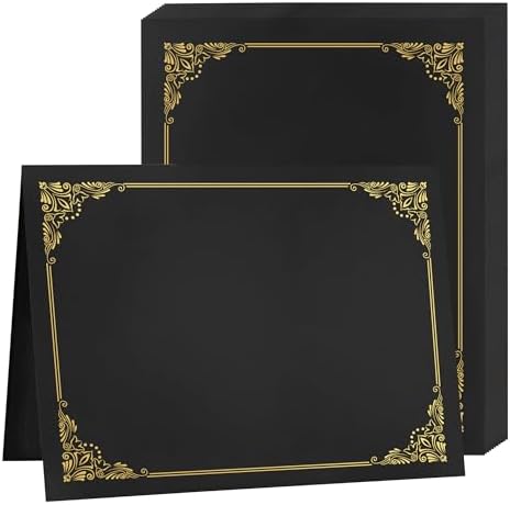 Amazon.com : Misscom Certificate Holders 25 Packs Black,Diploma Holders ...