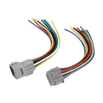 Amazon.com: Hihaha Male Female 12 Pin Plug Connector Pigtail Cable ...