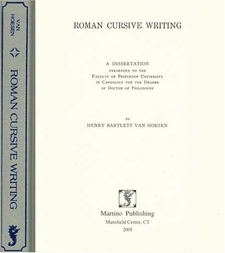 Amazon | Roman Cursive Writing | Van Hoesen, Henry Bartlett | Words ...