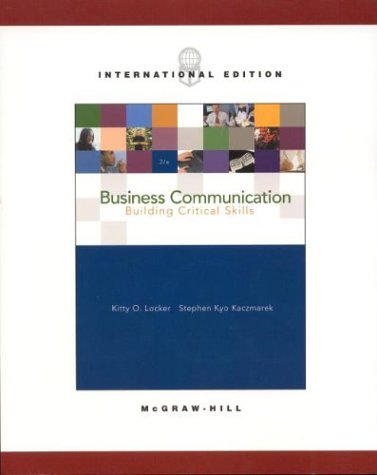 Business Communication: Building Critical Skills: 9780071214841 ...