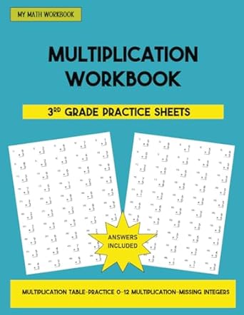 Multiplication Workbook: My Math Book -3rd Grade Practice Sheets ...