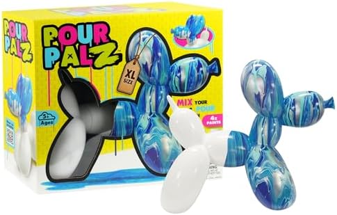Amazon.com: Pour Palz DIY Paint Pouring Kit – 1 XL Balloon Dog, 4 ...