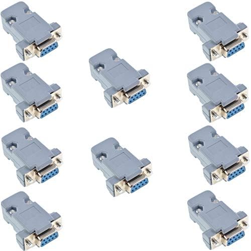 Amazon.com: Oiyagai 10-Pack DB9 Female Connector with Hood, 9 Pin D-Sub ...