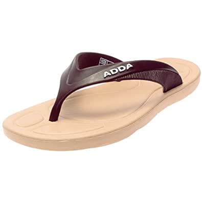 ADDA Women's LT. BEIEG Brown Synthetic Slipper - 3 UK/in. : Amazon.in ...