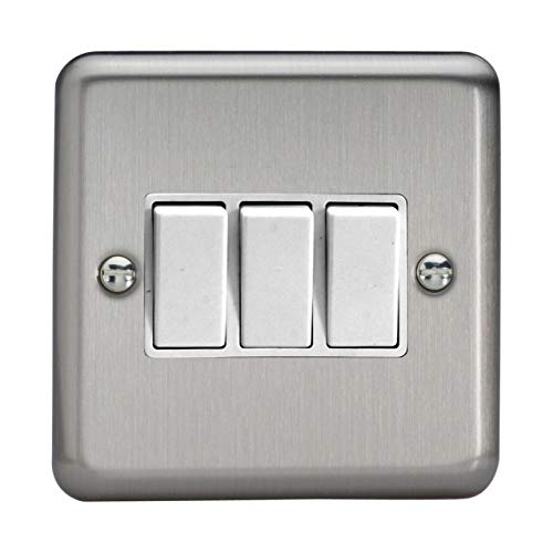 Varilight XS3W Rocker Switches 3 Gang White – BigaMart