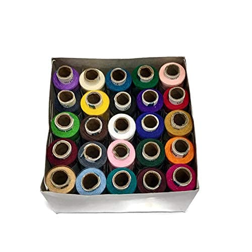 Spade Poly Polyester Sewing Thread Box Small Assorted 25 spools (25 ...