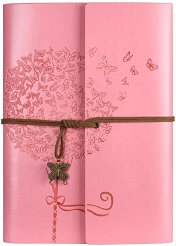 Amazon.com : JEWPHX Personalized Journal Gift-Pink Initial Leather ...