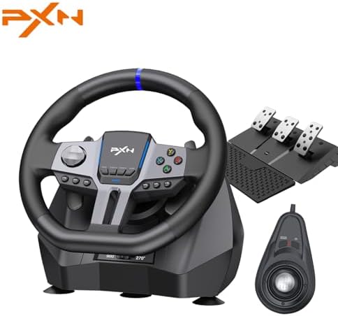 Amazon.com: PXN Gaming Steering Wheel - V9 GEN2 Racing Wheel 270/900 ...