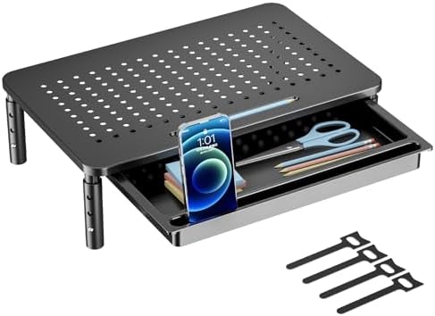 Amazon.com: UPGRAVITY Monitor Stand Riser with Drawer, 3 Height ...