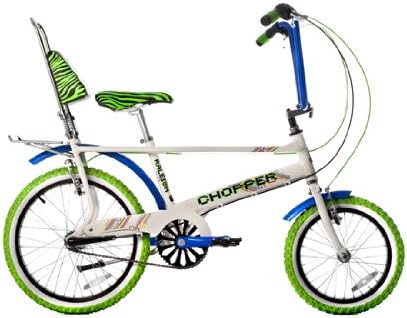 Raleigh Chopper Kids Bike 2012 - Cruiser 20w White / Neon Blue / Green ...
